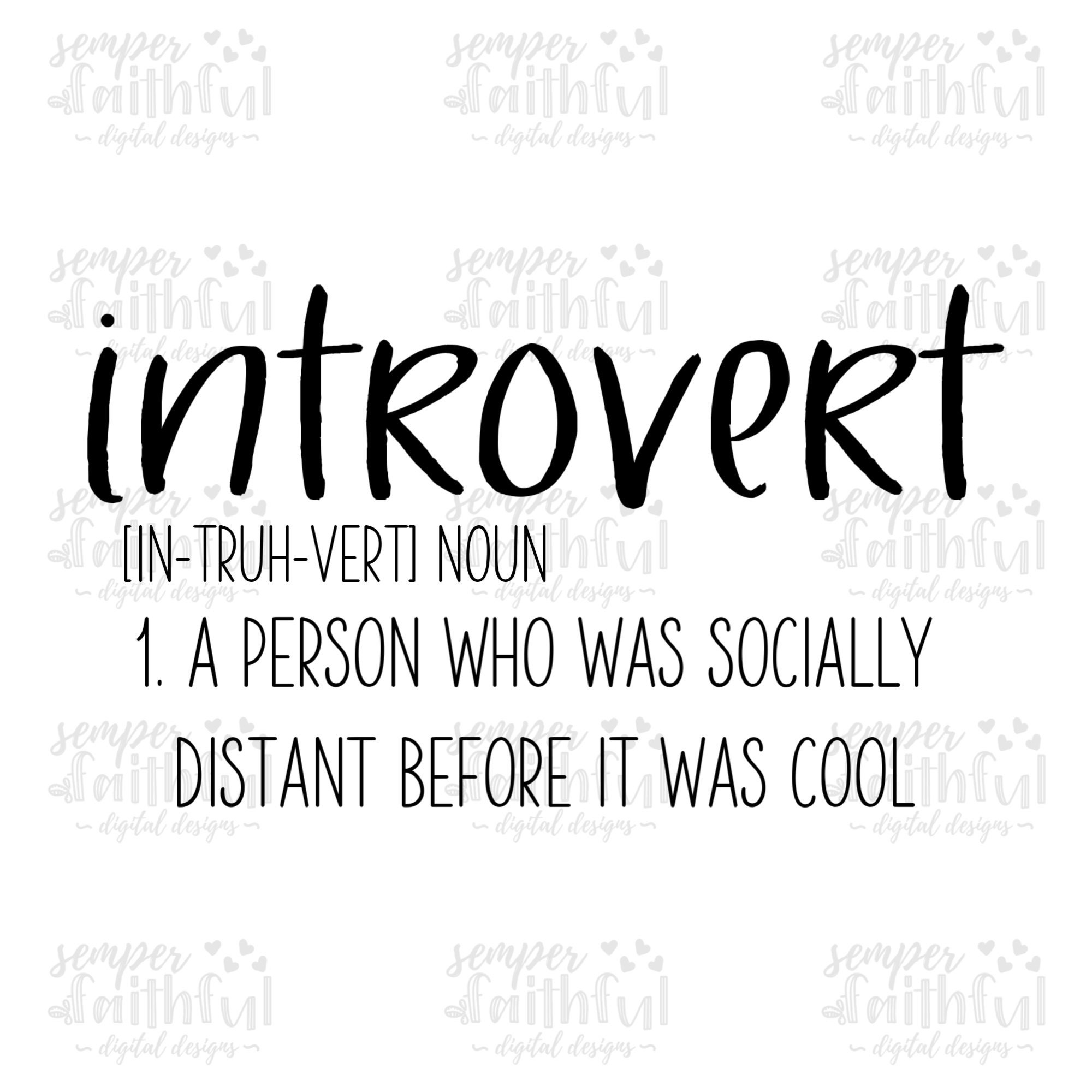 Introvert SVG Social Distancing Svg Quarantine Svg Png Dxf - Etsy