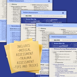EMT Patient Assessment: Easy-to-read Skill Sheets | Medical Assessment ...