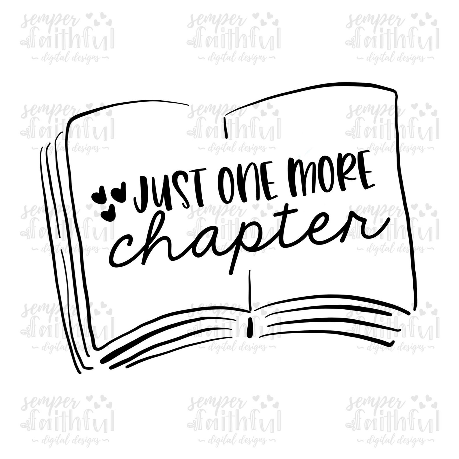 Just One More Chapter SVG Book Lover Svg Reading Svg Book - Etsy