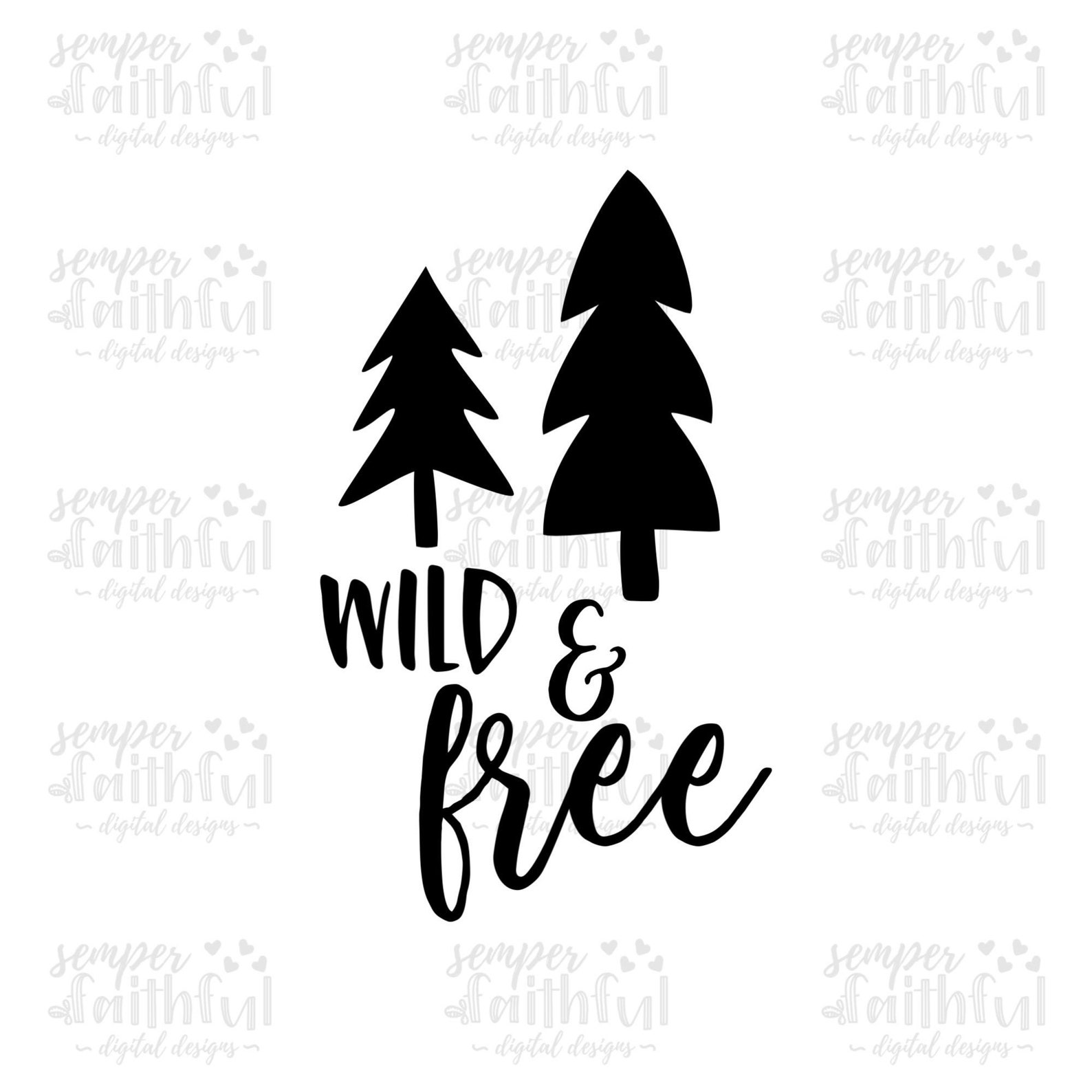 Wild and Free SVG, Wild One, Woodland Cut File, Woodland Svg, Woodland ...