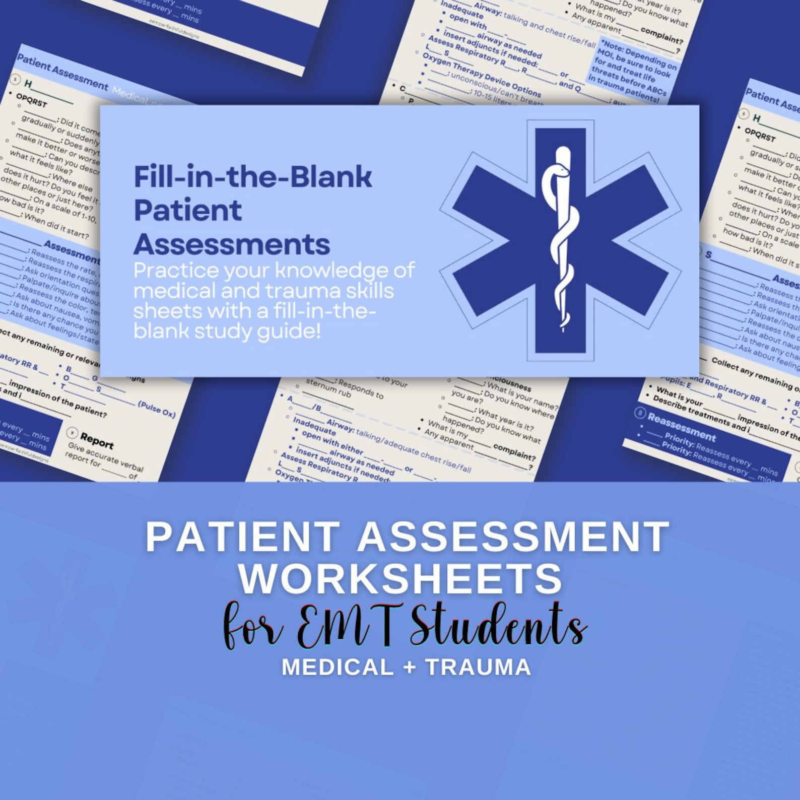 Fill-in-the-blank EMT Patient Assessment: Medical Assessment | Trauma ...