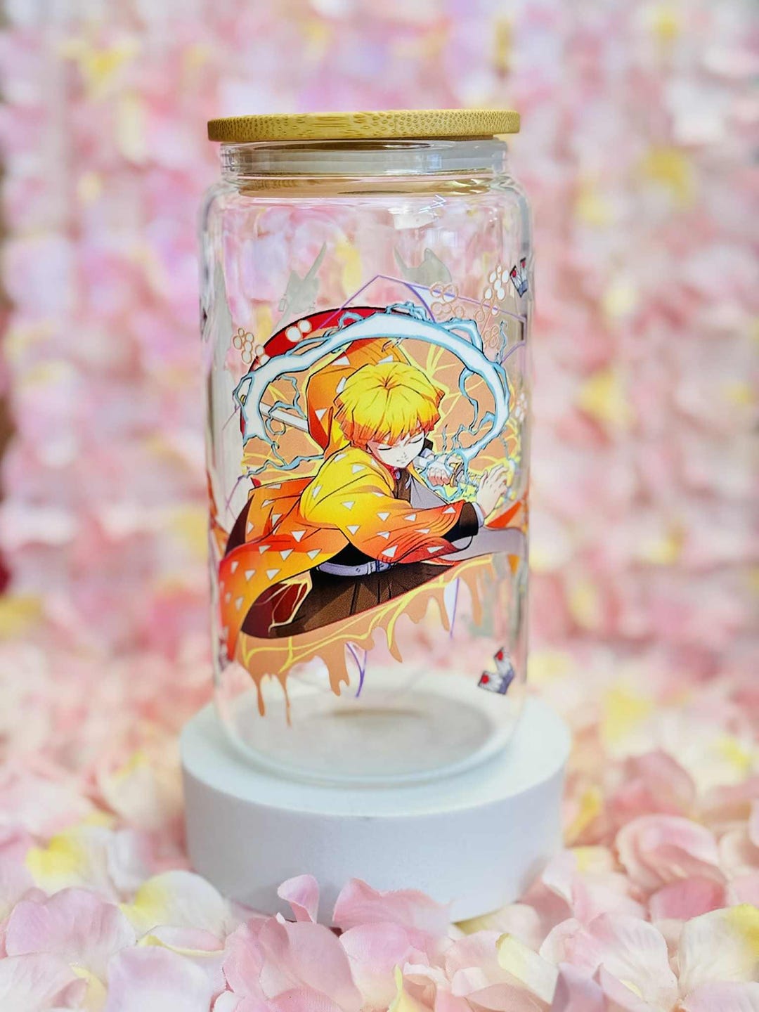 Glass Cup | Anime Cup | Kawaii Cup | Anime Gift | Cute Gift | Lid and ...