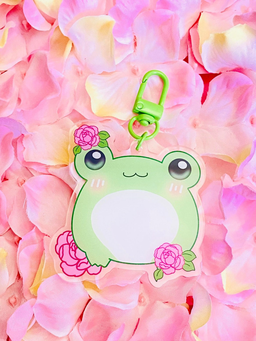 Frog Keychain | Kawaii Animal | Cute Frog | Acrylic Keychain - Etsy