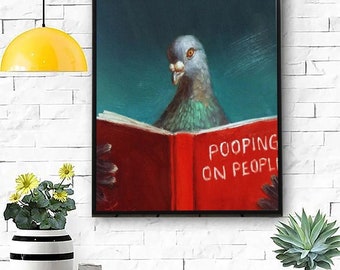 Pigeon on Toilet - Etsy