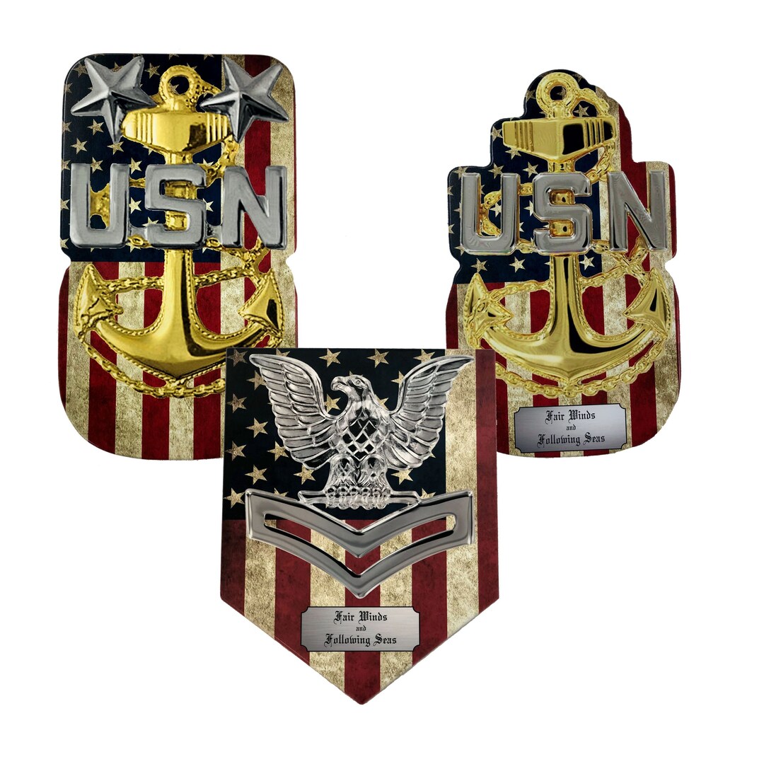US Navy Enlisted Rank Wall Hanging - Etsy