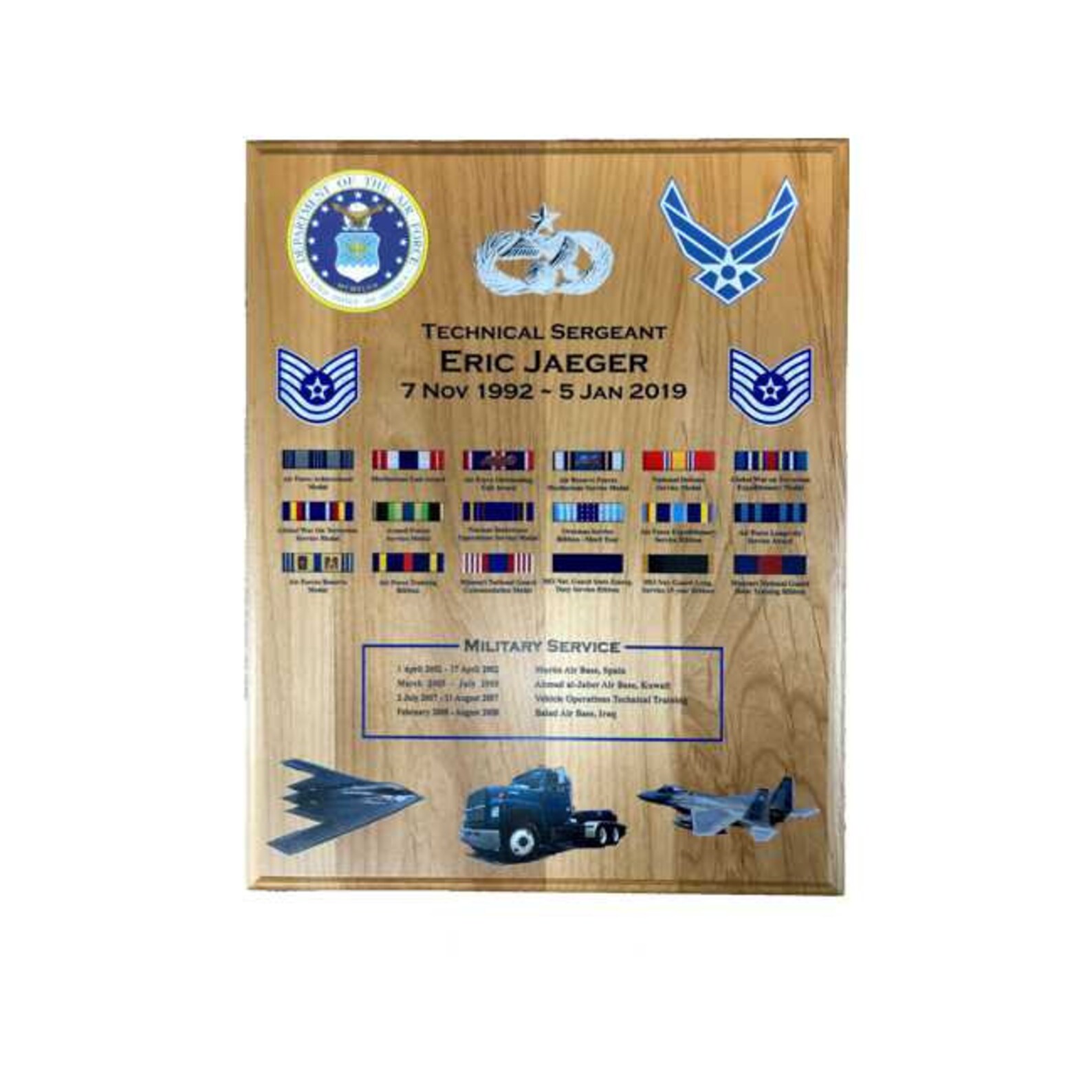 Full Color Military Service Plaque - 12" X 15" - Etsy