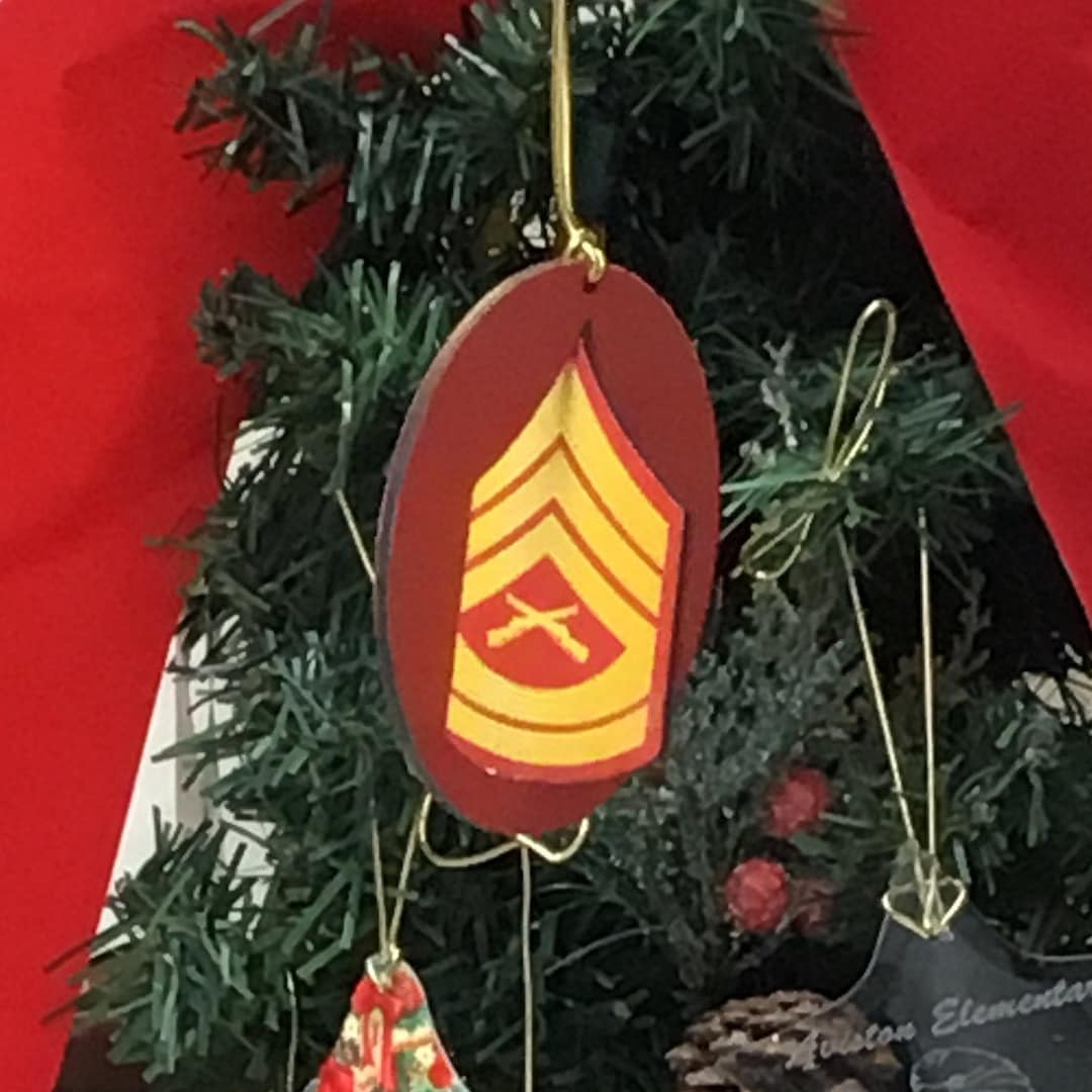 USMC E-7 Gunnery Sergeant (gysgt) 3D Christmas Ornament - Etsy