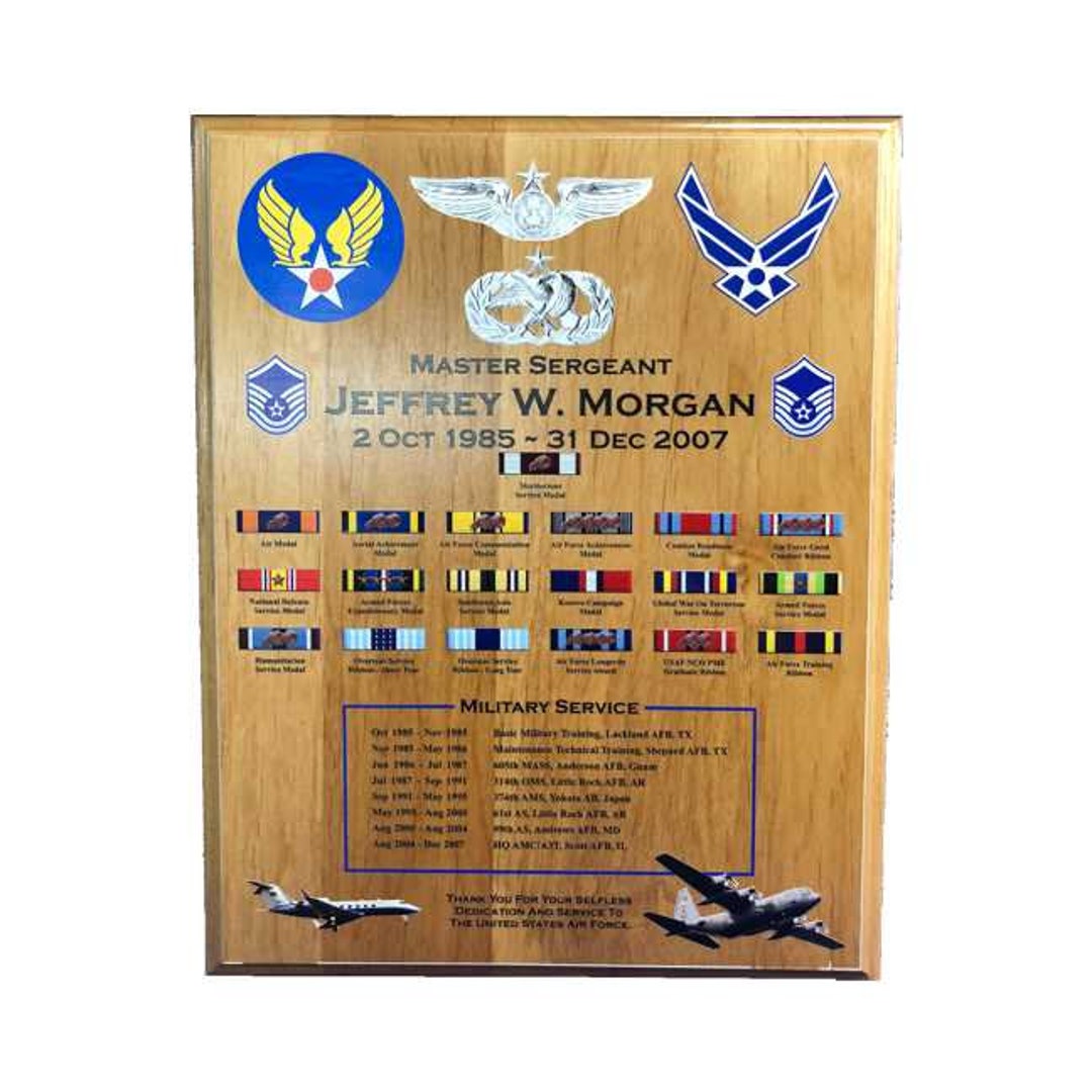 Full Color Military Service Plaque - 12" X 15" - Etsy