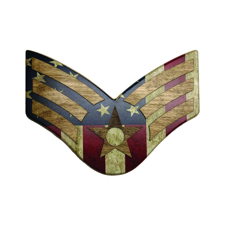 Air Force Chevron Wall Hanging With Raised Stripes - Etsy