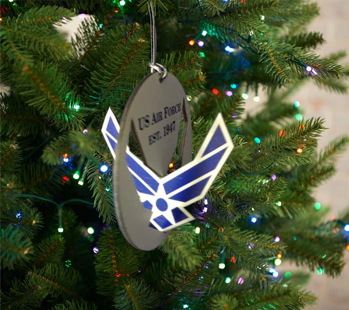 3D Air Force Logo Christmas Ornament - Etsy