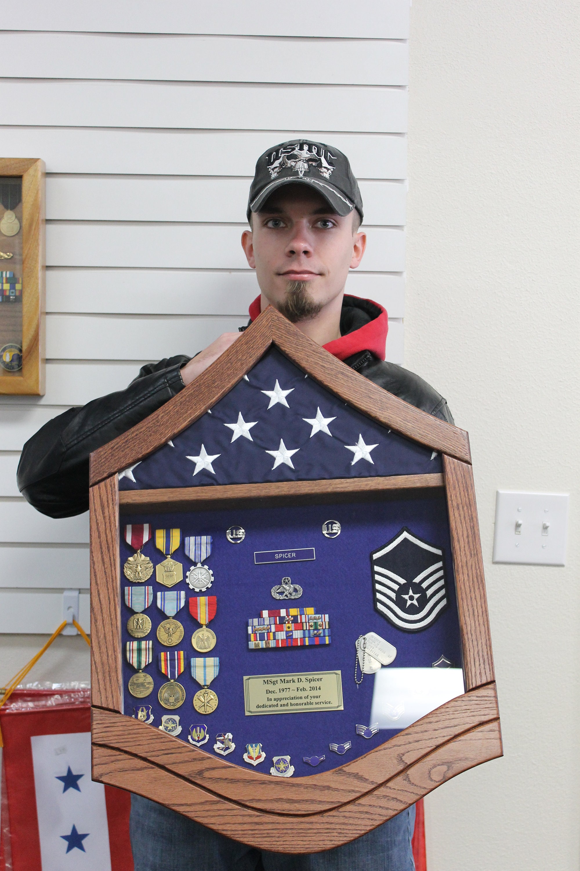 Air Force (E7) Master Sergeant Shadow Box - 3x5 Flag - Etsy