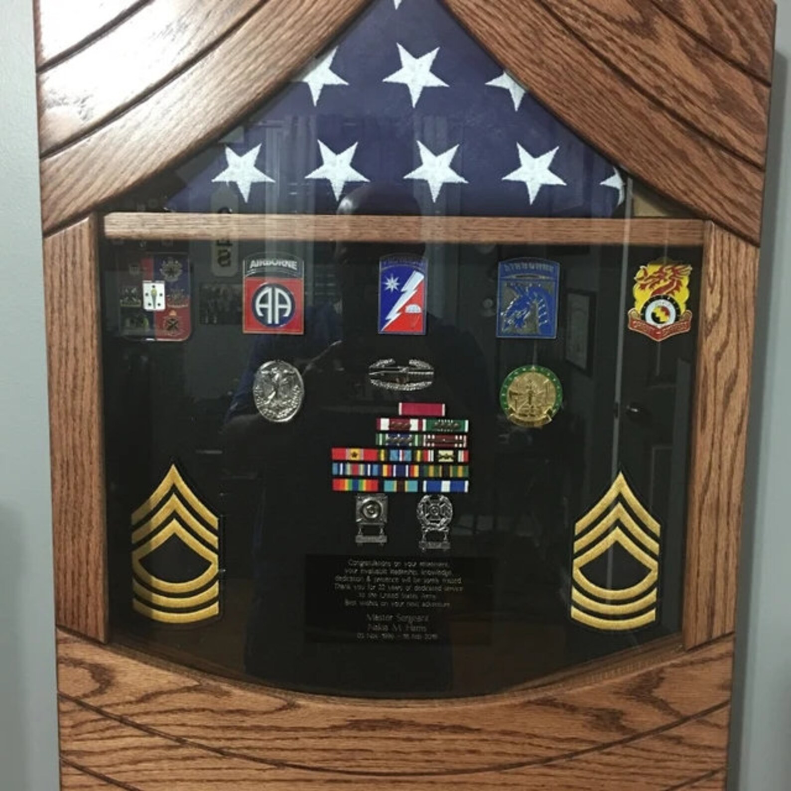 Army (E8) Master Sergeant Shadow Box - Etsy