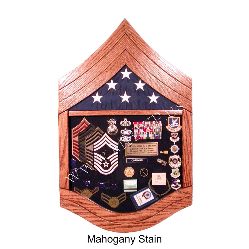 Air Force E9 Chief Master Sergeant Shadow Box 3x5 Flag - Etsy