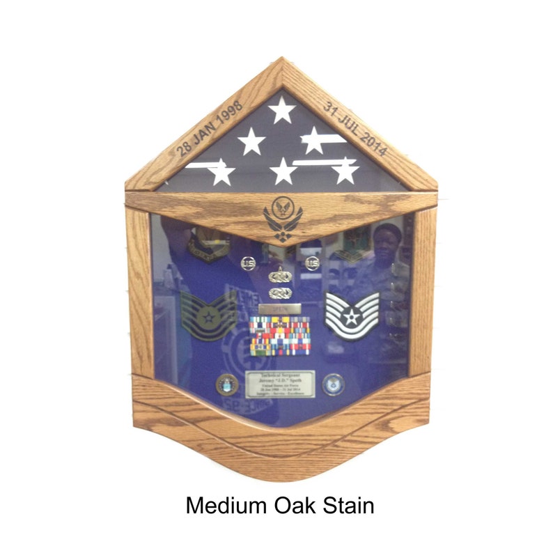 Air Force (E6) Technical Sergeant Shadow Box - 3x5 Flag - Etsy