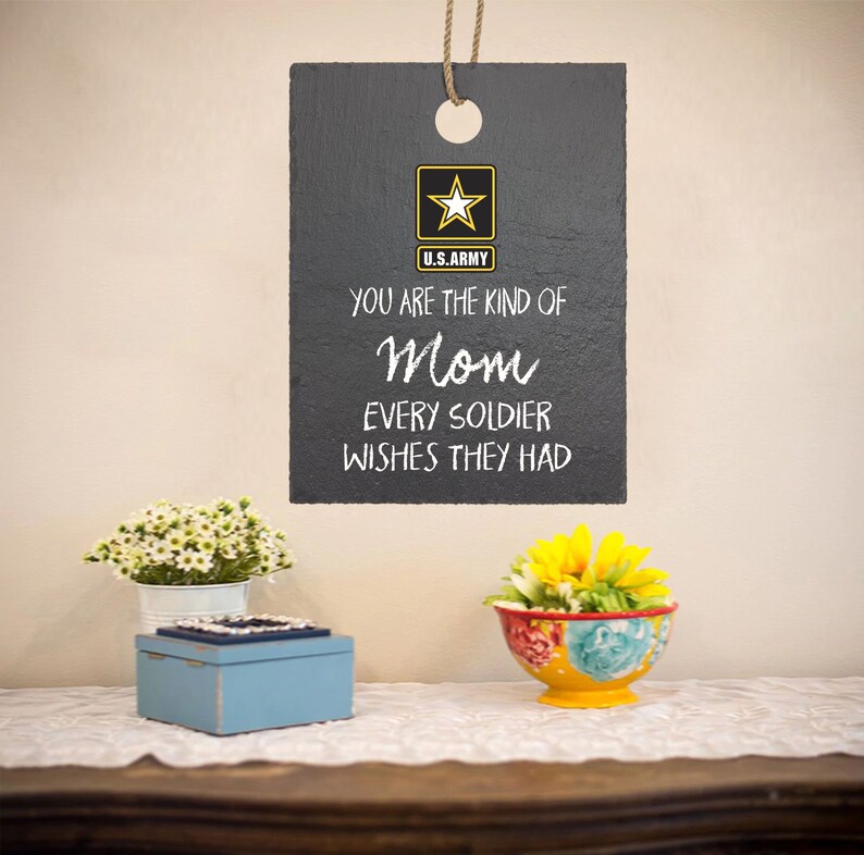 Army Mom Slate Wall Decor - Etsy