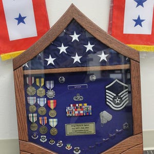 Air Force (E7) Master Sergeant Shadow Box - 3x5 Flag - Etsy