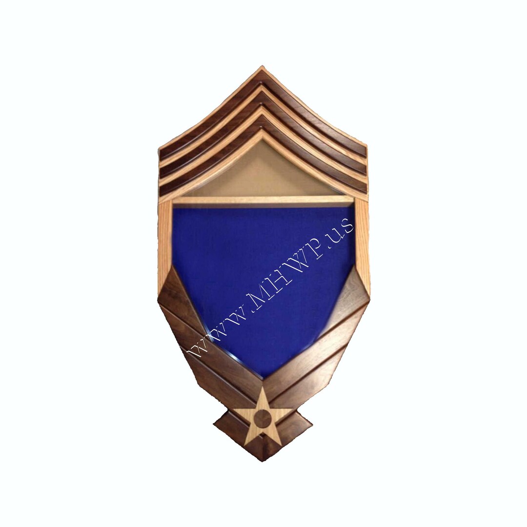 Air Force Logo (E9) Chief Master Sergeant Shadow Box - 3x5 Flag - Etsy