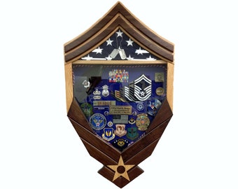 Air Force E7 Master Sergeant Shadow Box 3x5 Flag | Etsy