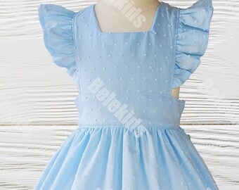 Blue Pinafore Dress - Etsy