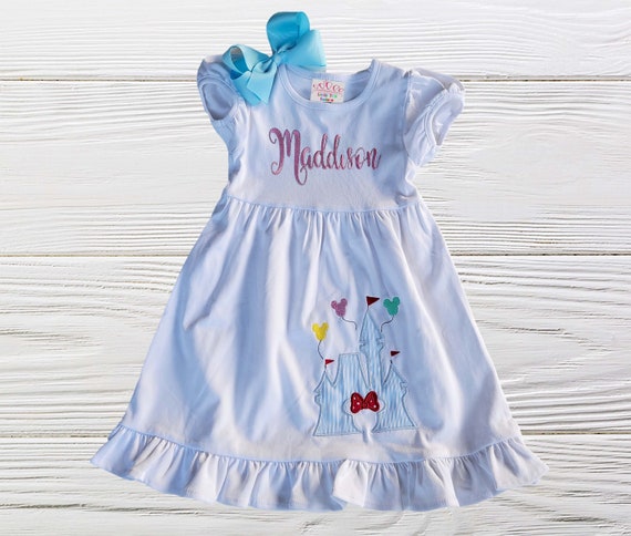 Cinderella Castle dress, Disney Castle Birthday Dress, Cinderella ...