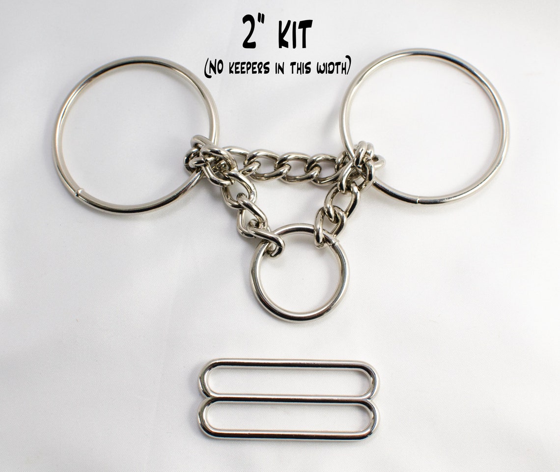 Half Check Chain Martingale Dog Collar Hardware Kit Slides - Etsy