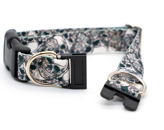 BREAKAWAY Dog Collar Side-release Buckle Extra D-ring AZTEC BLUE Soft ...