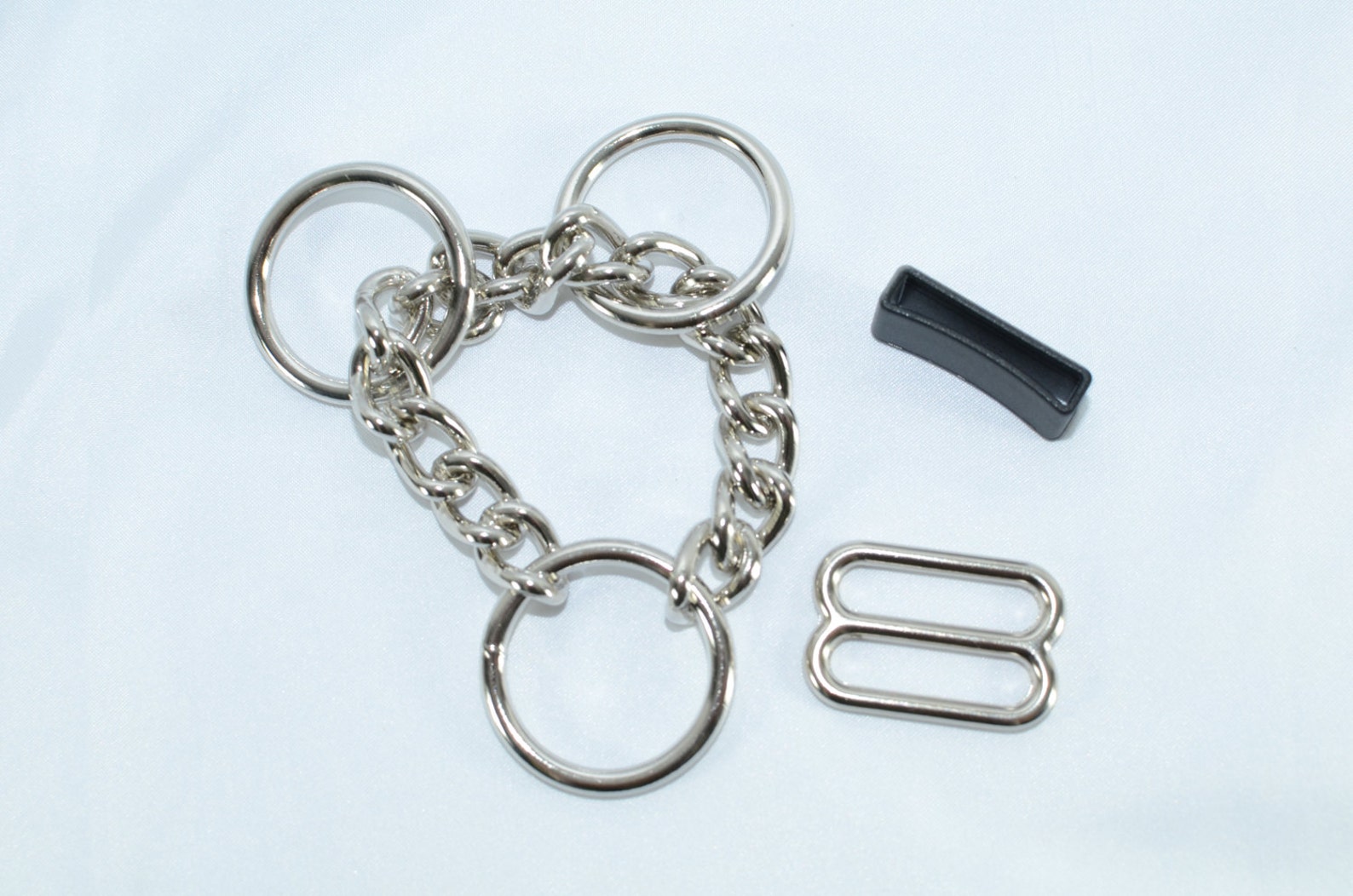 Half Check Chain Martingale Dog Collar Hardware Kit Slides - Etsy