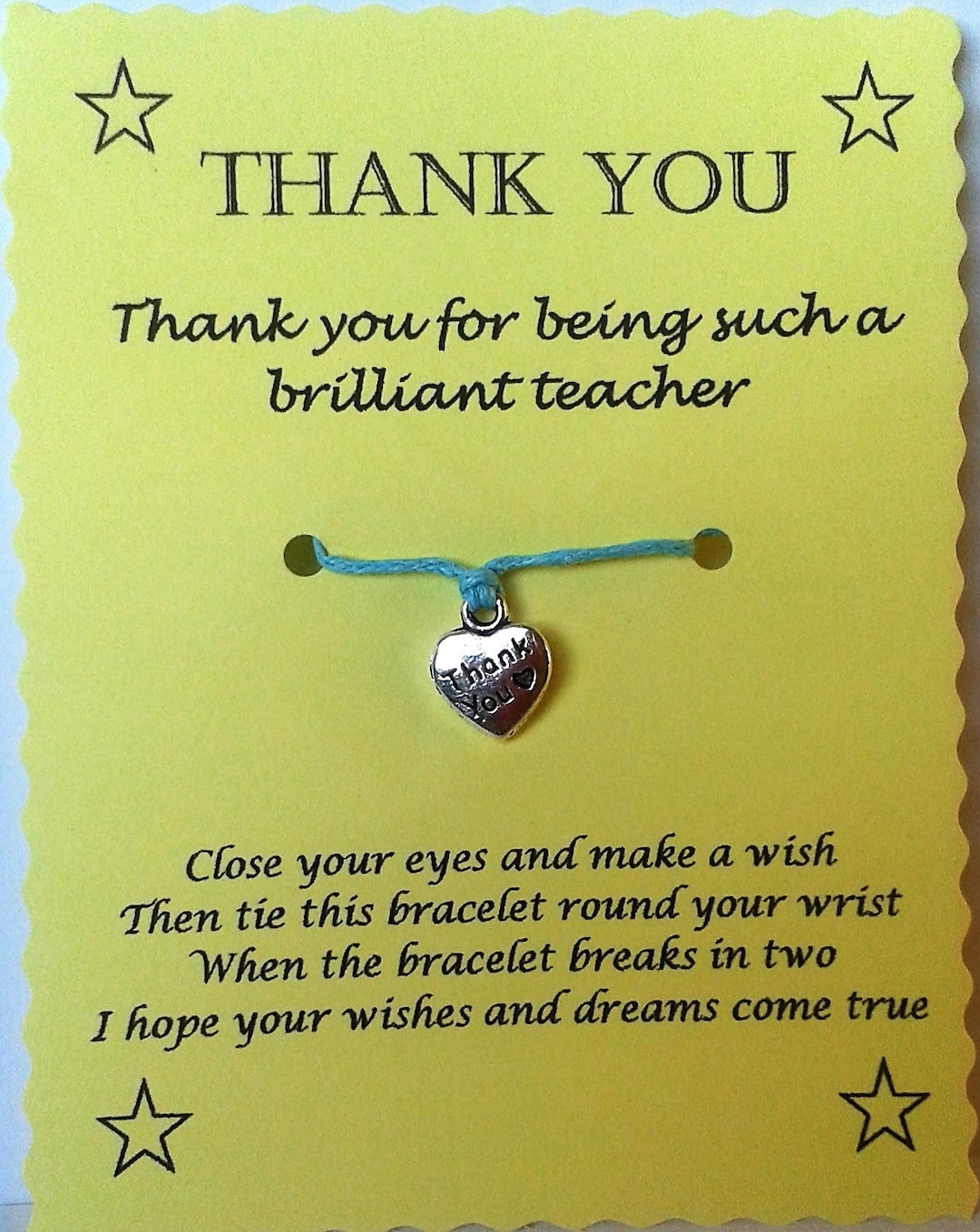 Teacher Wish Bracelet Thank You Keepsake Gift - Etsy