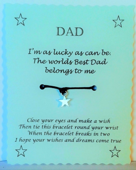 Dad Wish Bracelet Birthday Keepsake Gift Dad Birthday gift | Etsy