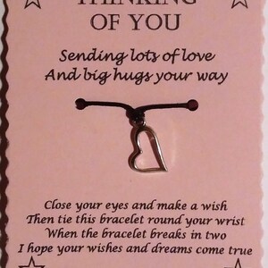 Thinking of You Wish Bracelet Keepsake Gift Condolence Gift - Etsy