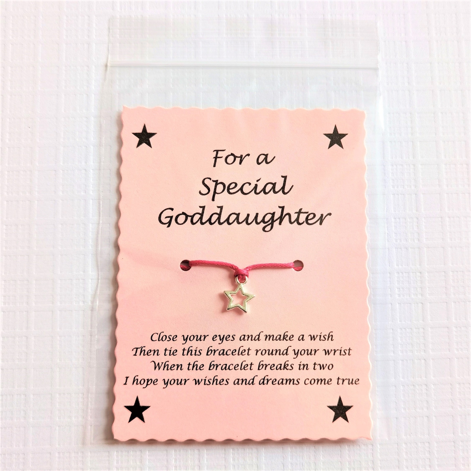Special Goddaughter Wish Bracelet Keepsake Gift Stocking | Etsy