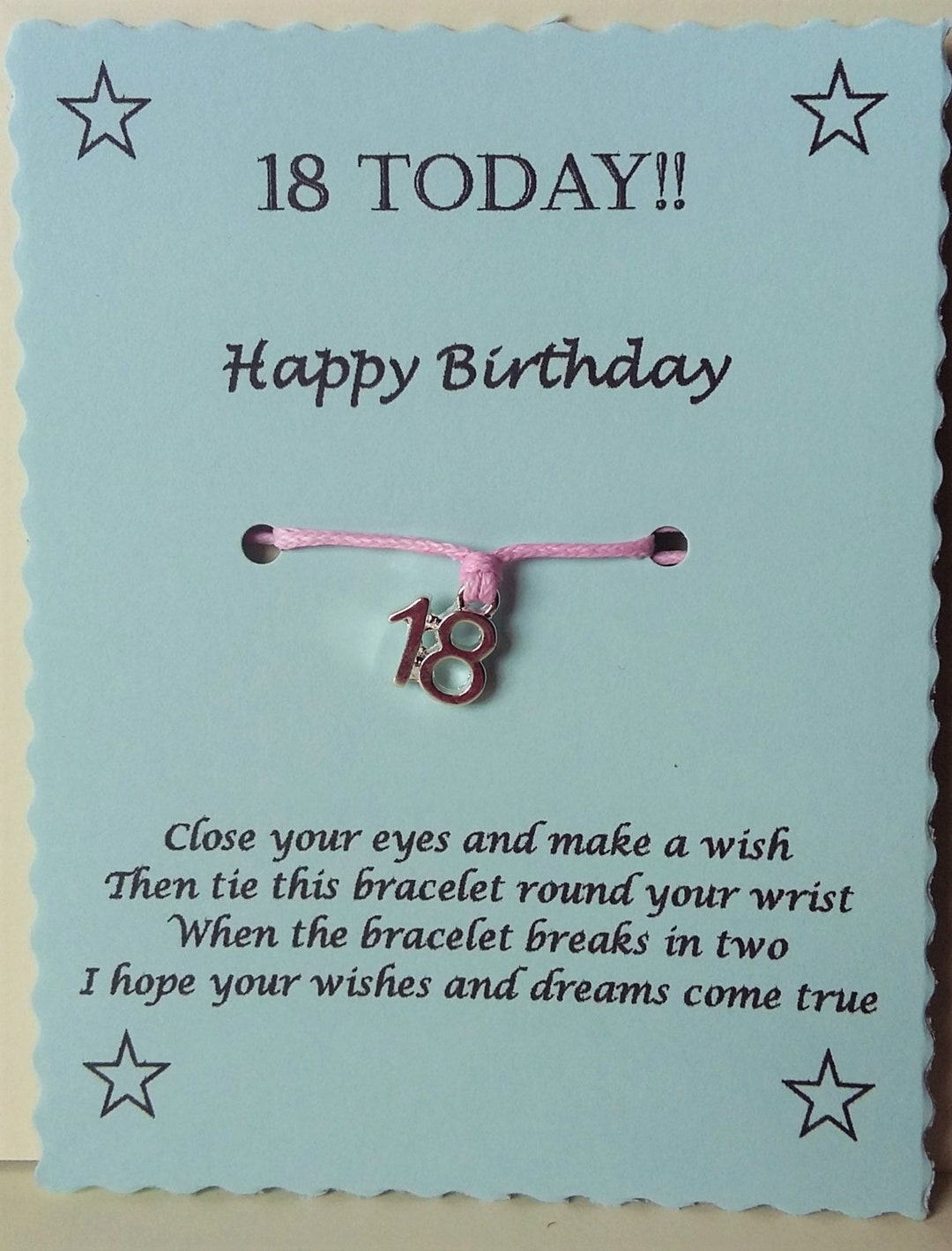 18th Birthday Wish Bracelet Keepsake Gift - Etsy