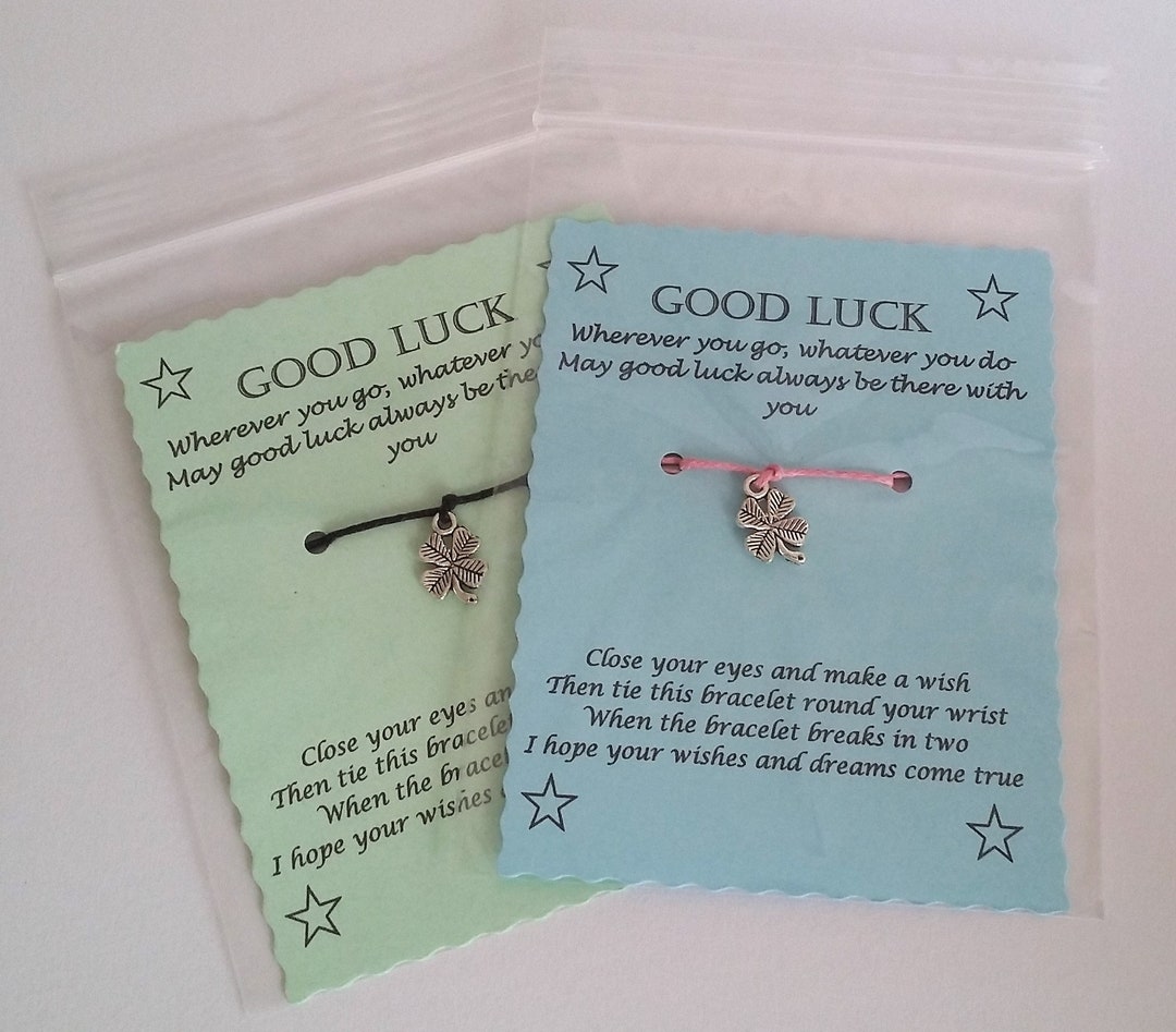 Good Luck Wish Bracelet Keepsake Gift Scool Leavers Gift - Etsy