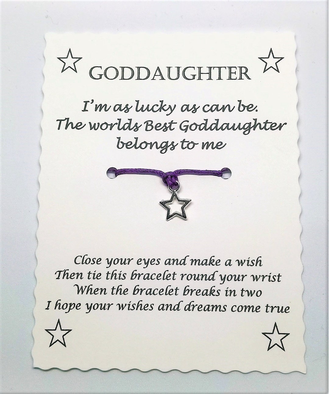 Goddaughter Wish Bracelet Keepsake Gift, Charm Bracelet, Stocking ...