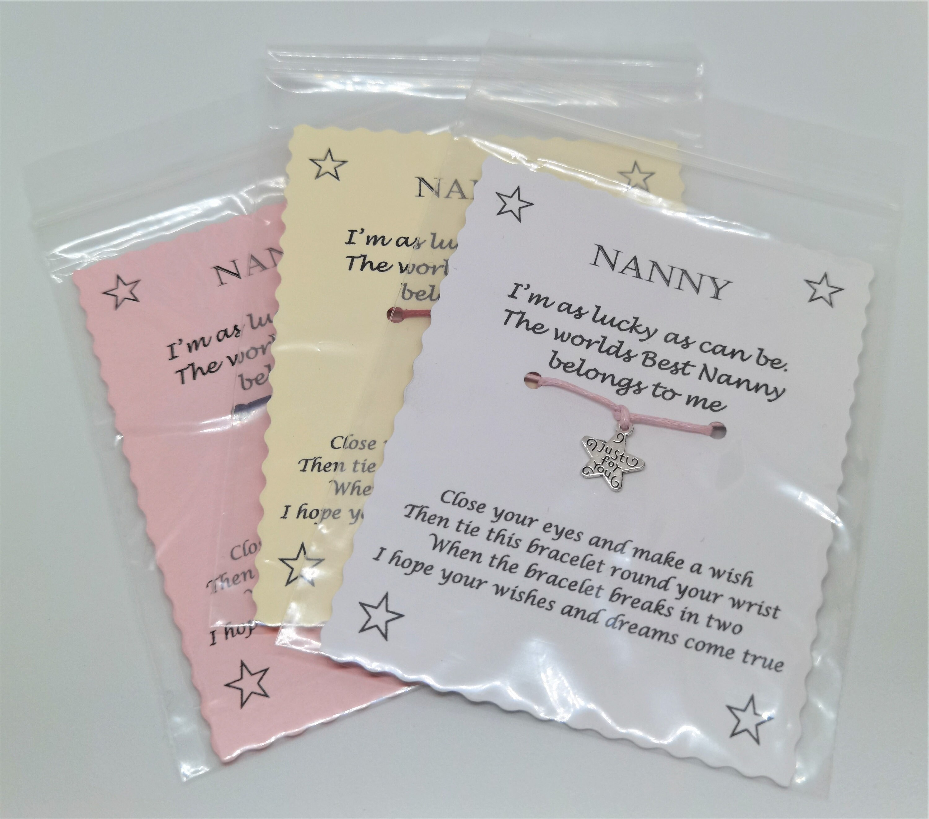 Nanny Wish Bracelet Nan Keepsake Gift Cord String Wish - Etsy