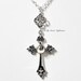 Gothic Cross Silver Plated Necklace, Vampire Jewelry - Etsy