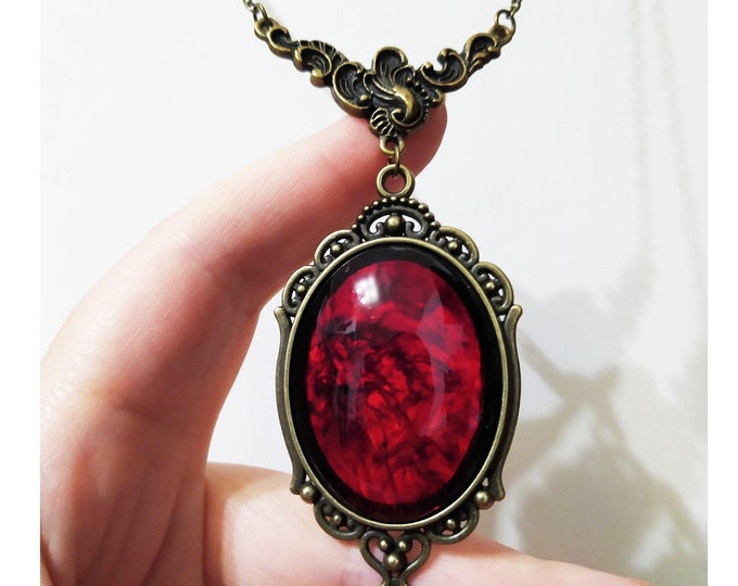 Victorian Jewelry, Vampire Necklace, Blood Necklace, Gothic Necklace ...