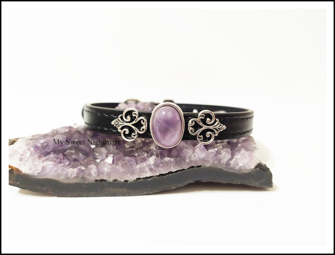 Crystal Cat Collar, Victorian Collar, Amethyst Cat Collar, Witches Cat ...