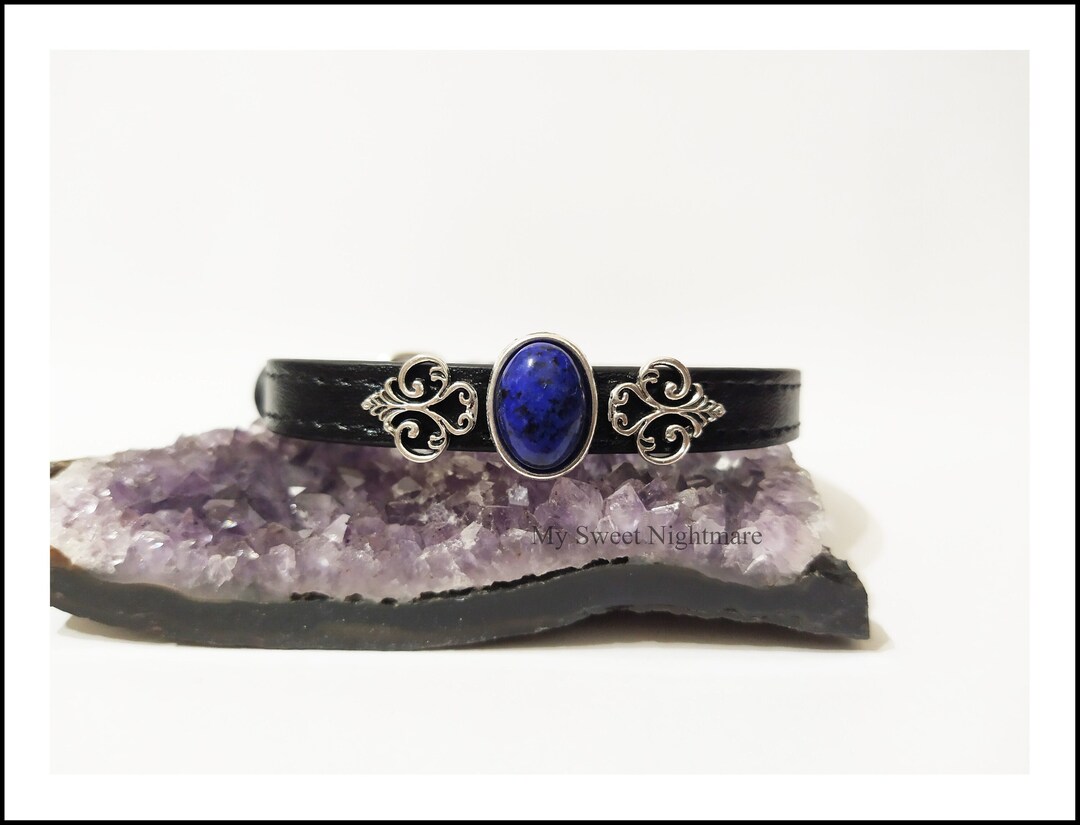 Crystal Cat Collar, Victorian Collar, Lapis Lazuli Cat Collar, Witches ...
