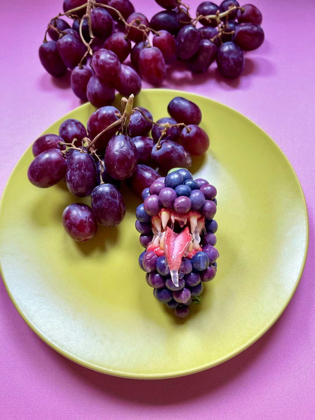 The Great Grape Large Carnivorous Fruit Polymer Clay Creepy but Cute ...