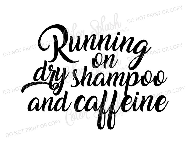 Dry shampoo and caffeine svg cutting file silhouette cameo | Etsy