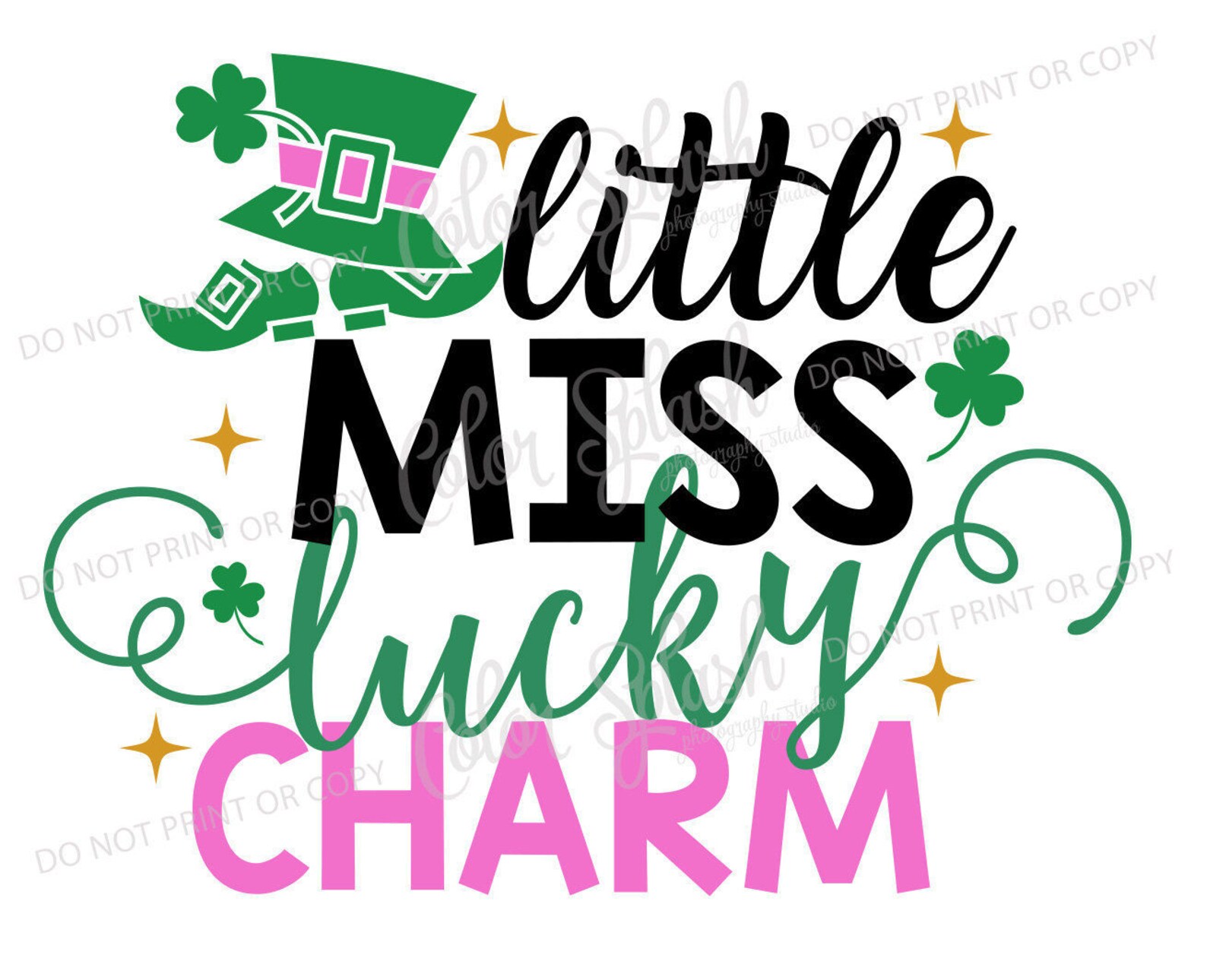 Little Miss Lucky Charm Svg Dxf Eps Cameo Cut File Girls - Etsy