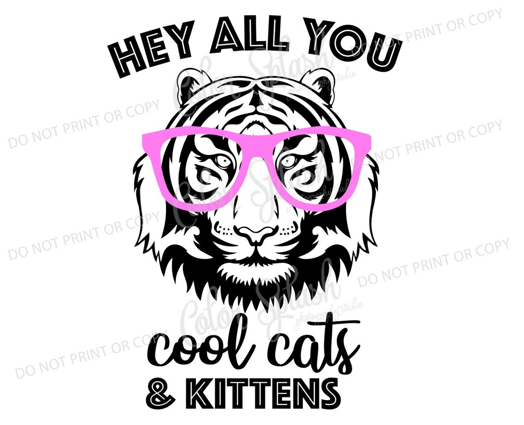 Tiger King, Cool Cats and Kittens Svg, Dxf, Png, Eps Cutting File ...