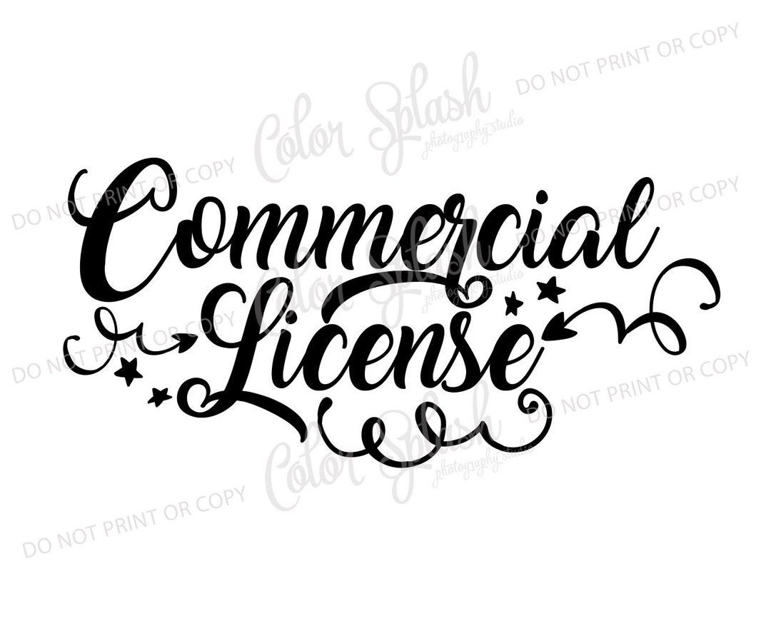 Commercial License Svg, Png, Eps, Dxf, Cut File, Cricut File ...
