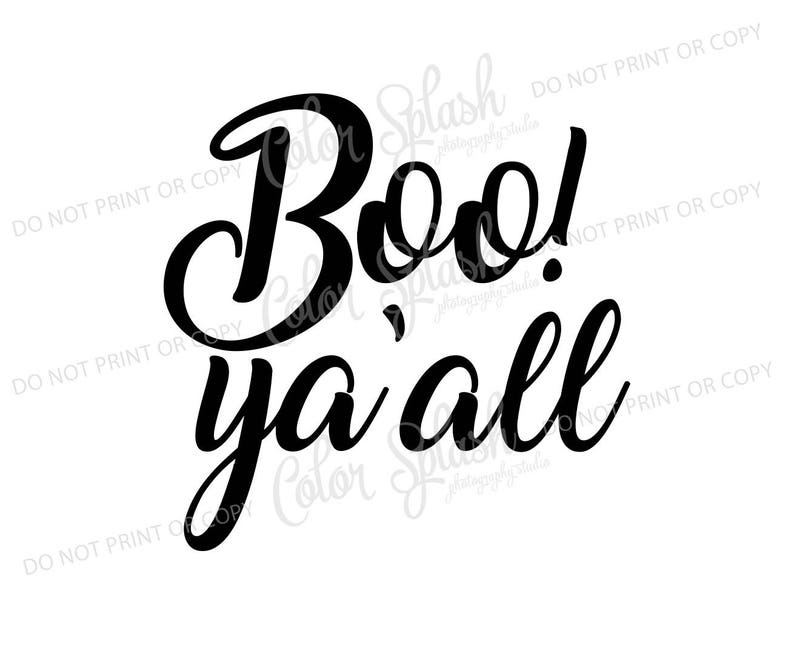 Boo Ya'all Halloween Svg Cutting File Silhouette Cameo | Etsy