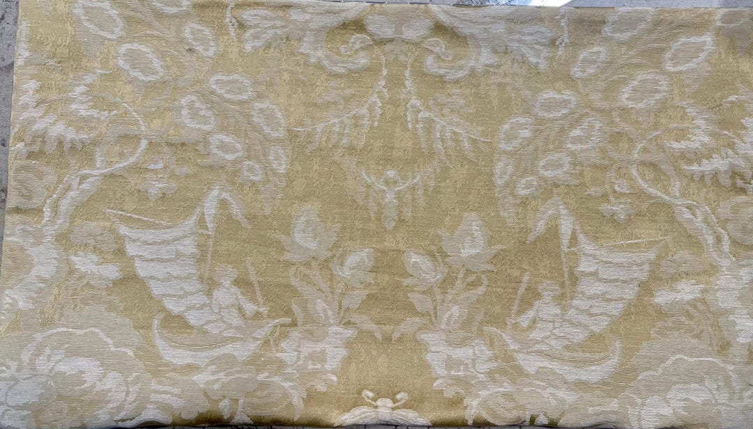 Scalamandre Silk Linen Chinoiserie Pagoda Damask Gold Scalamandre Silk ...