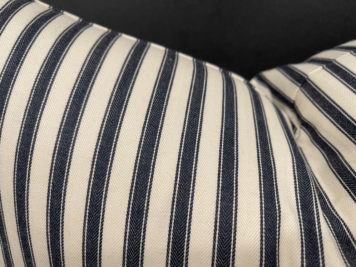 Ralph Lauren Eastpoint Ticking Navy Ticking Pillow Cover Both Sides ...