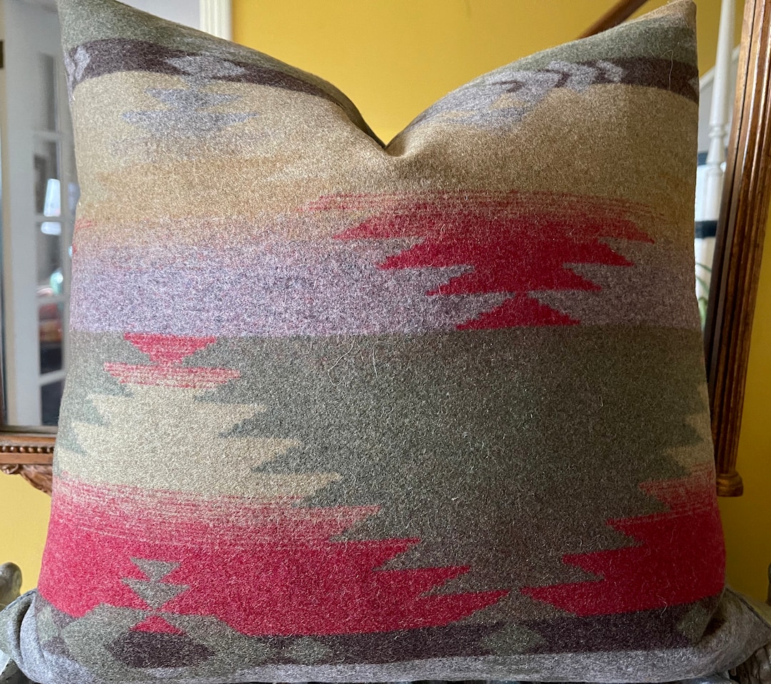Ralph Lauren Red Rock Blanket Woodmoss Italian Wool Southwestern ...