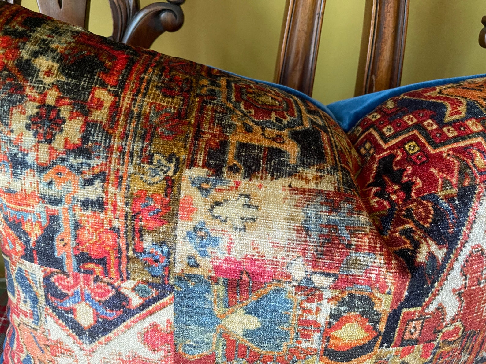 Ralph Lauren Cornelius Velvet Madder Red Italian Velvet Pillow Cover ...