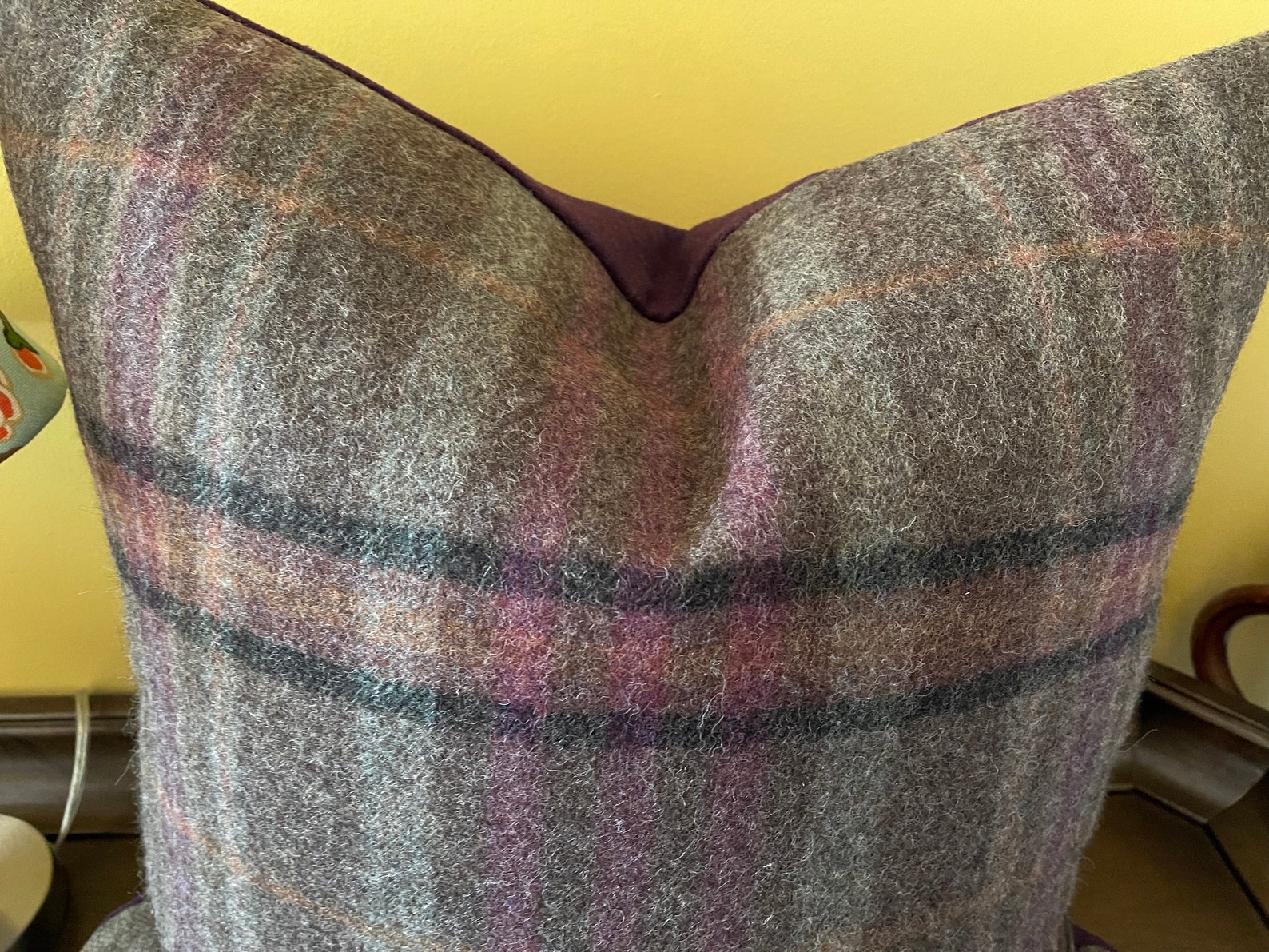Ralph Lauren Galloway Shetland Plaid Hazel 100% UK Wool Tartan Pillow ...
